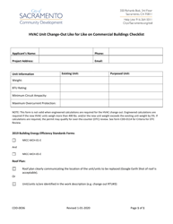 Form CDD-0036 Download Fillable PDF or Fill Online Hvac Unit Change-Out ...