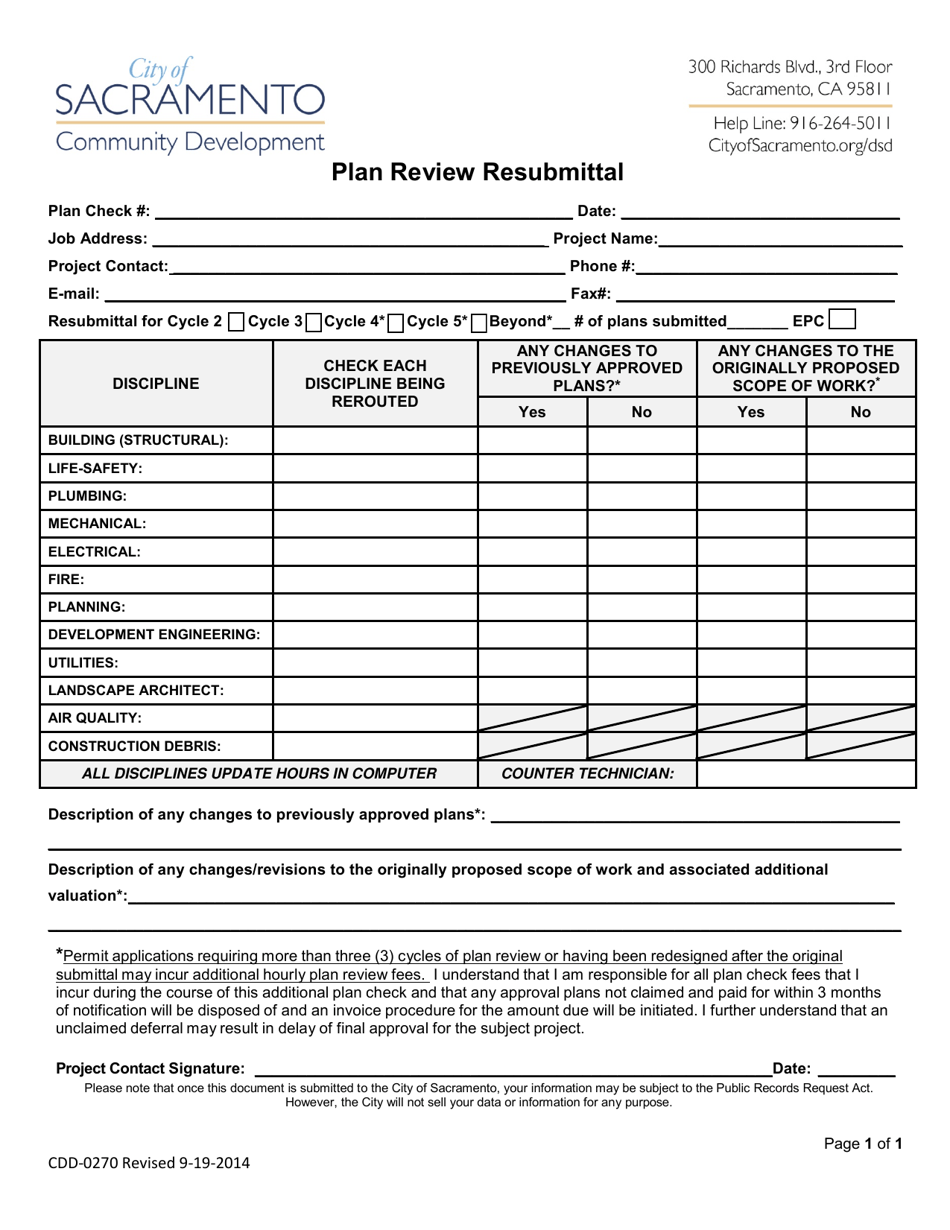 Form CDD-0270 - Fill Out, Sign Online and Download Fillable PDF, City ...