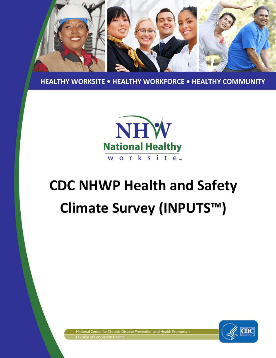 CDC Nhwp Health and Safety Climate Survey (Inputs) - Fill Out, Sign ...