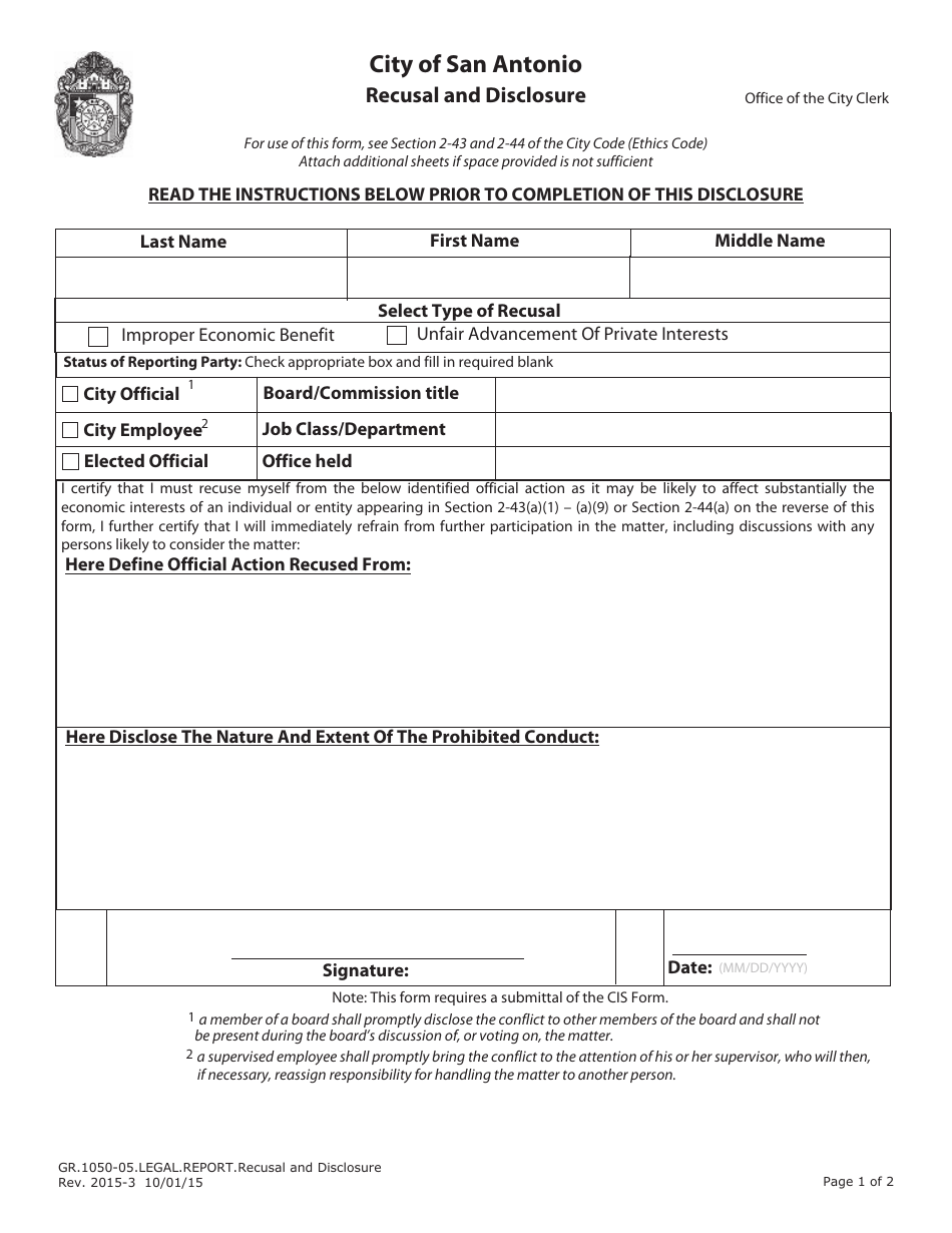 Form GR.1050-05 - Fill Out, Sign Online and Download Fillable PDF, City ...