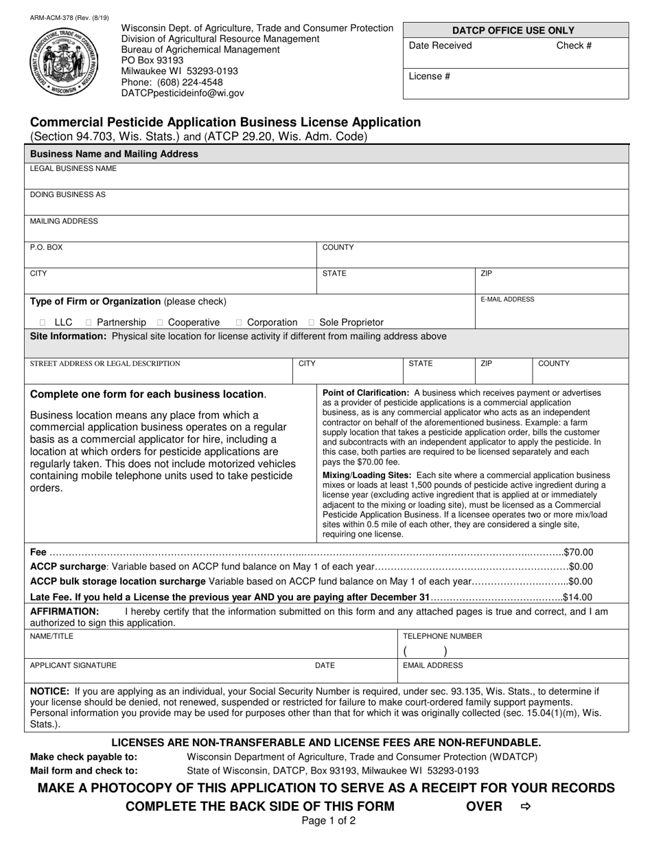 Form ARM-ACM-378 - Fill Out, Sign Online and Download Printable PDF ...