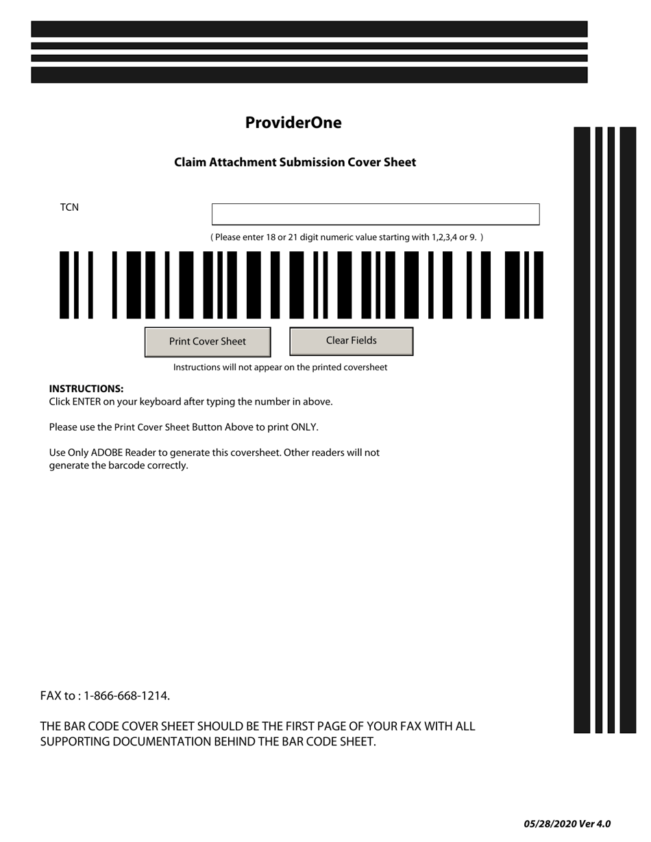 Washington Claim Attachment Submission Cover Sheet - Fill Out, Sign ...
