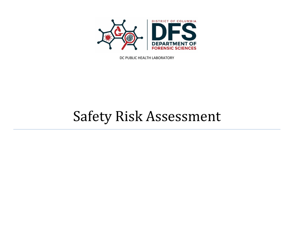 Washington, D.C. Safety Risk Assessment - Fill Out, Sign Online and ...