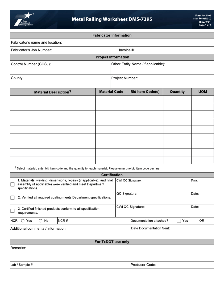 Form 49-1002 Worksheet DMS-7395 - Fill Out, Sign Online and Download ...