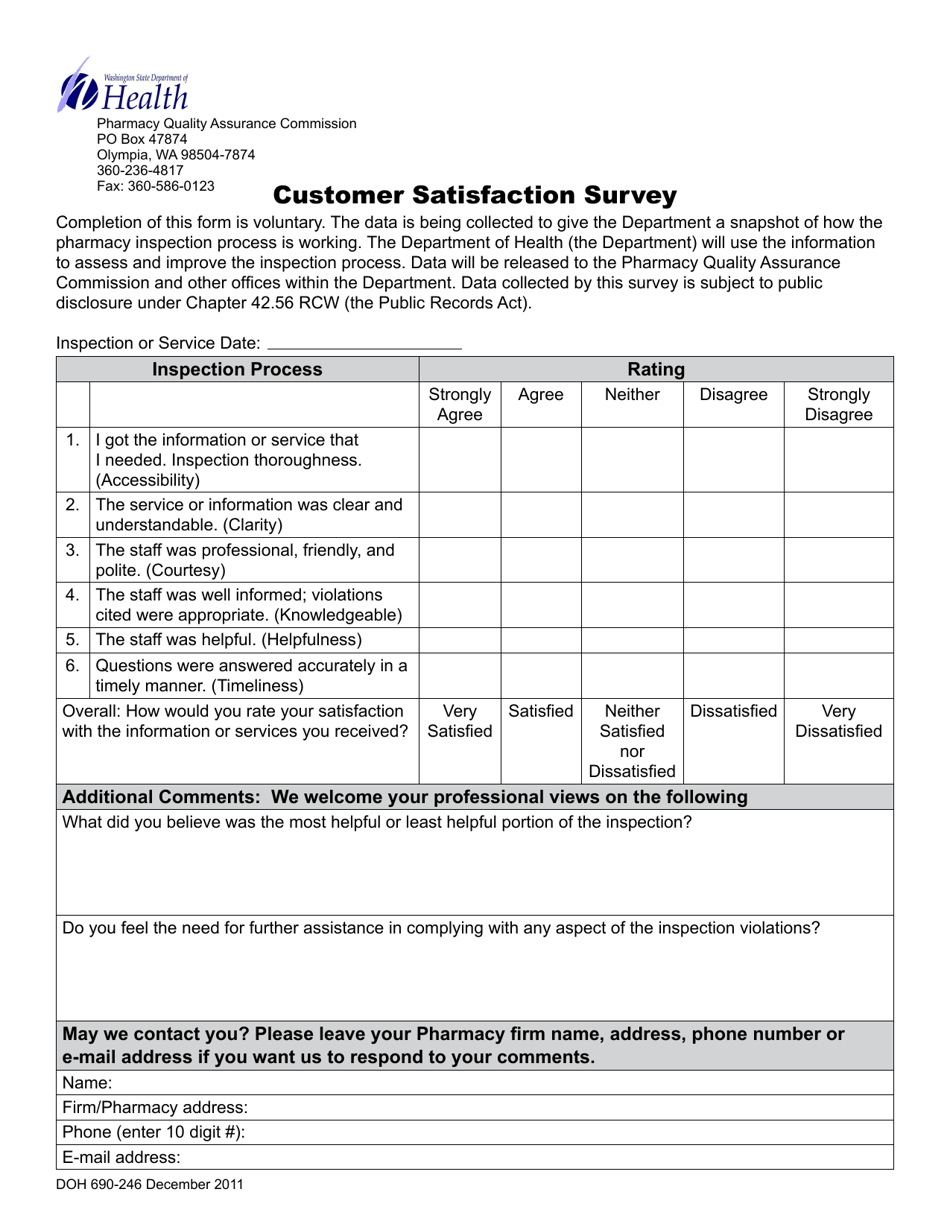 DOH Form 690-246 - Fill Out, Sign Online and Download Printable PDF ...