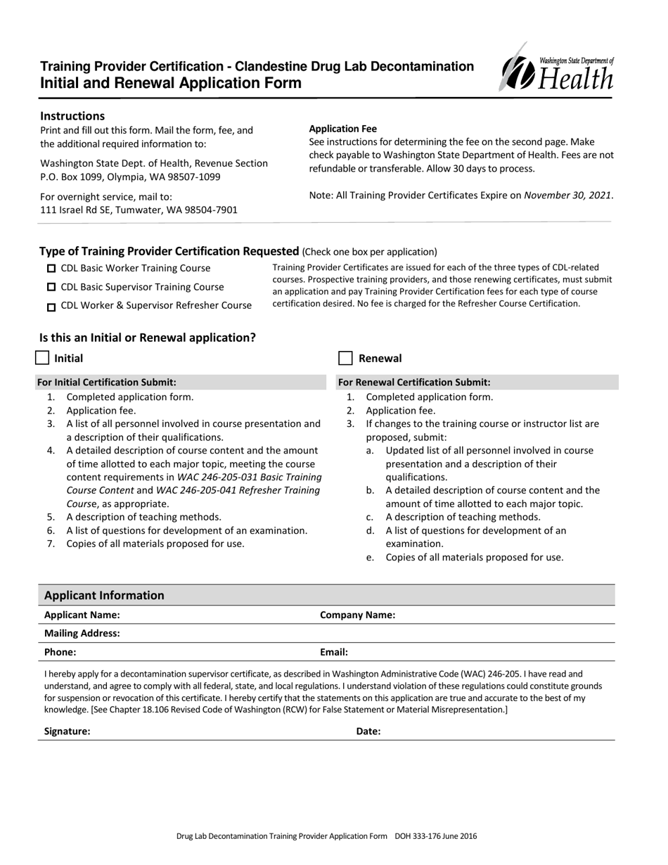 DOH Form 333-176 - Fill Out, Sign Online and Download Printable PDF ...