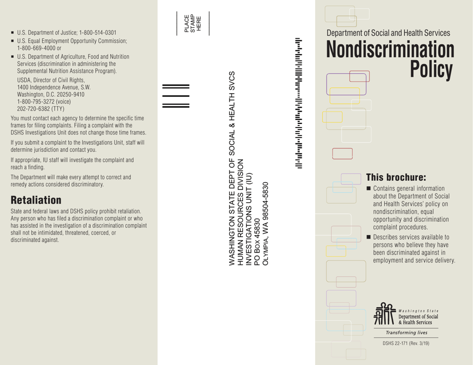 DSHS Form 22-171 - Fill Out, Sign Online and Download Fillable PDF ...