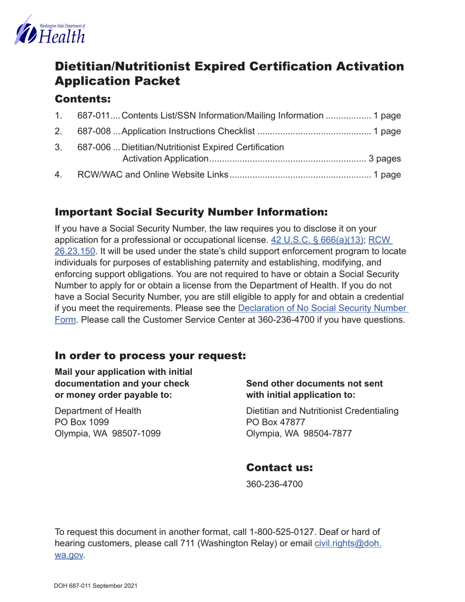 DOH Form 687-006 - Fill Out, Sign Online and Download Printable PDF ...