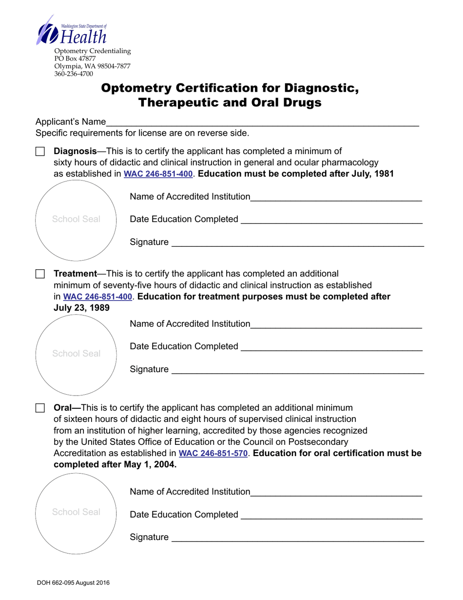 DOH Form 662-095 - Fill Out, Sign Online and Download Printable PDF ...