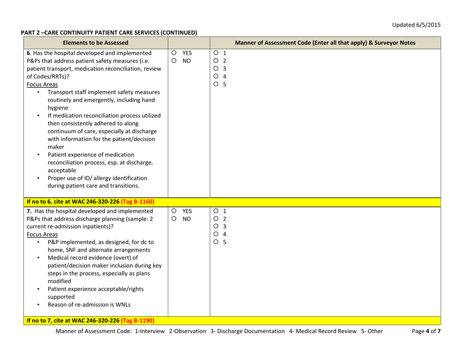 Washington Care Continuity Worksheet, State Surveyor Worksheet - Fill ... Washington Care Continuity Worksheet, State Surveyor Worksheet - Fill ...