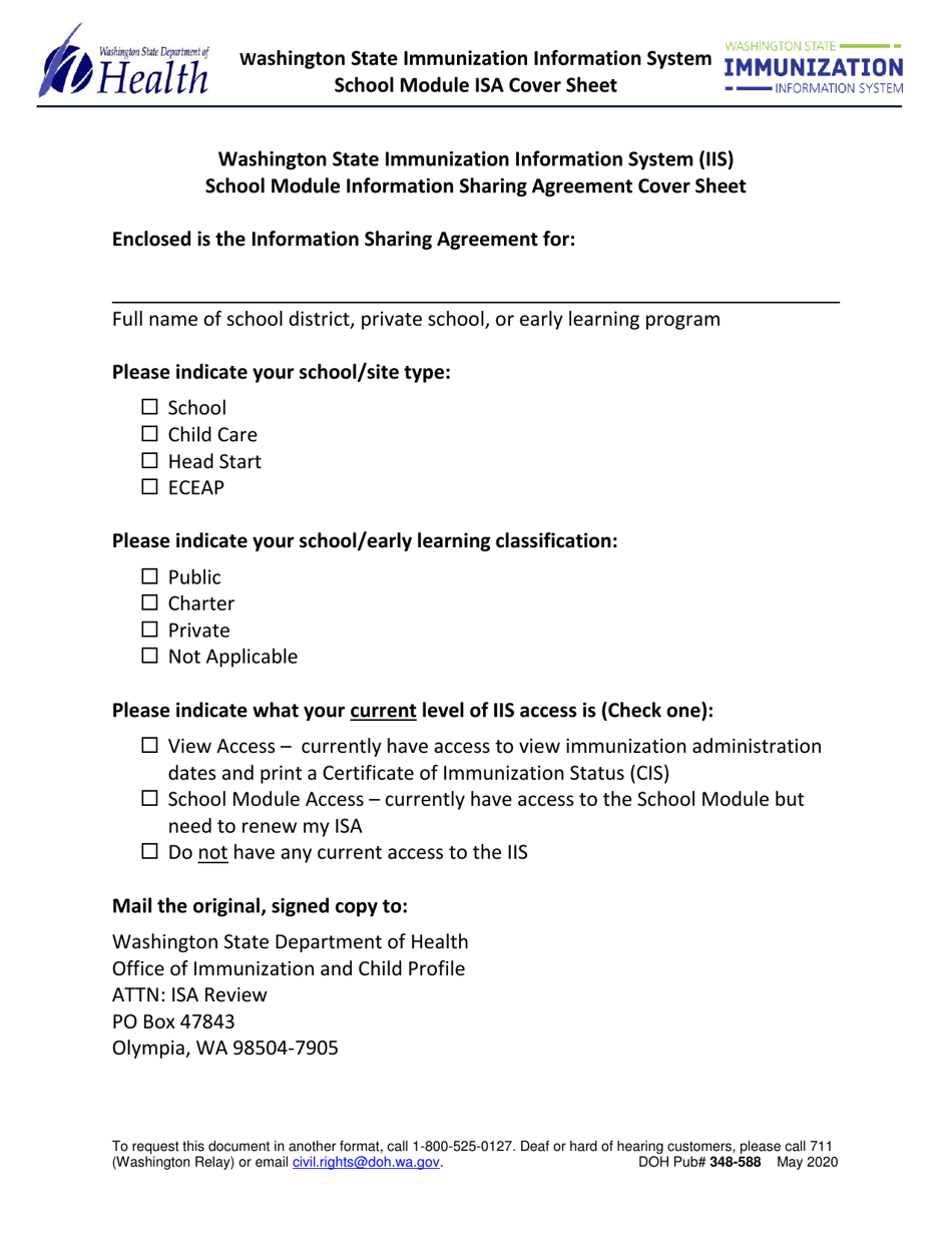 DOH Form 348-588 - Fill Out, Sign Online and Download Printable PDF ...