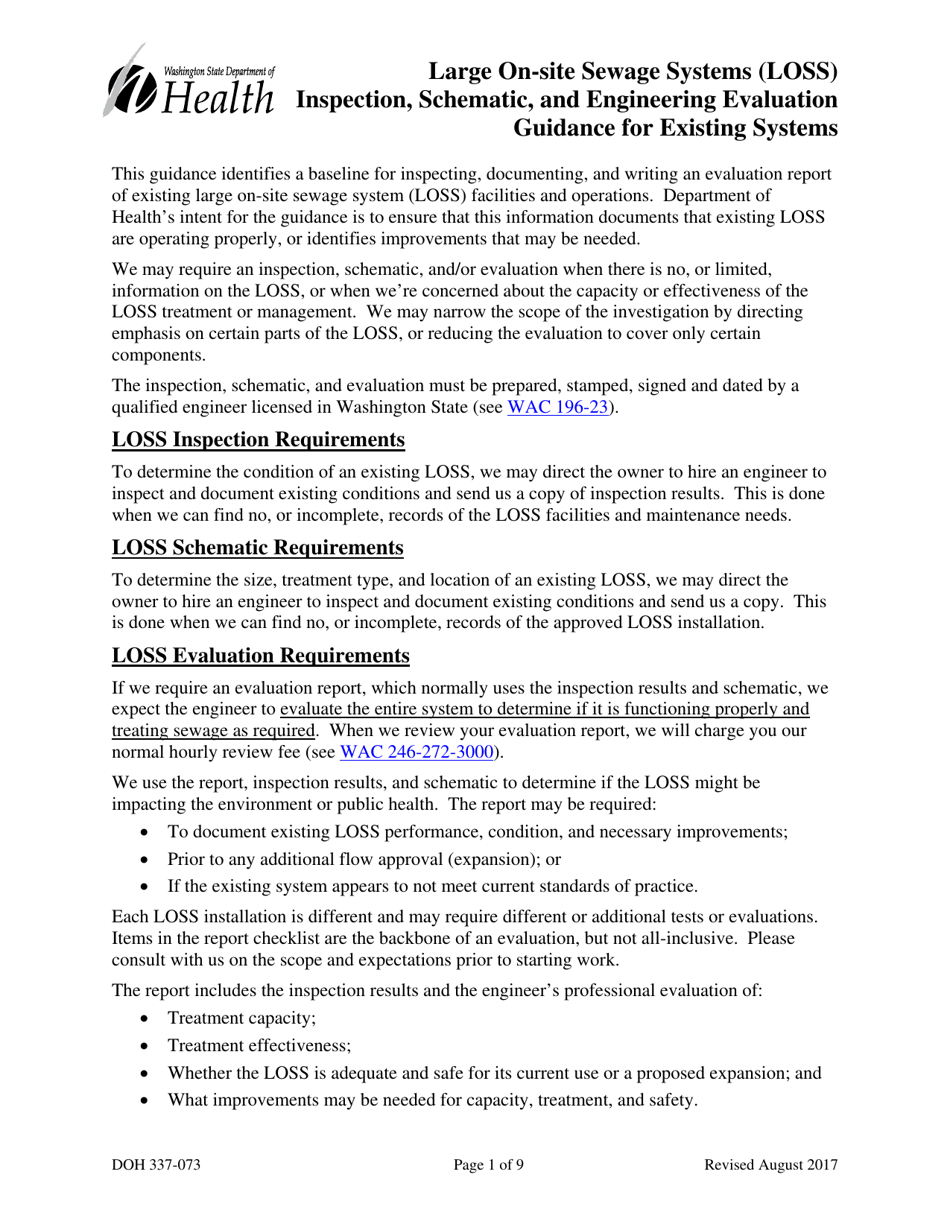 DOH Form 337-073 - Fill Out, Sign Online and Download Printable PDF ...