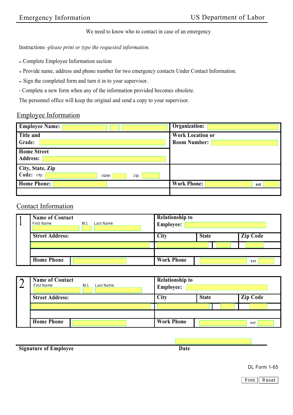 Form 1-65 - Fill Out, Sign Online and Download Fillable PDF ...