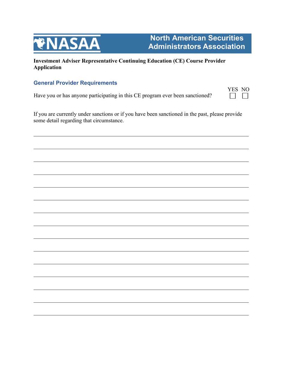 Investment Adviser Representative Continuing Education (Ce) Course ...