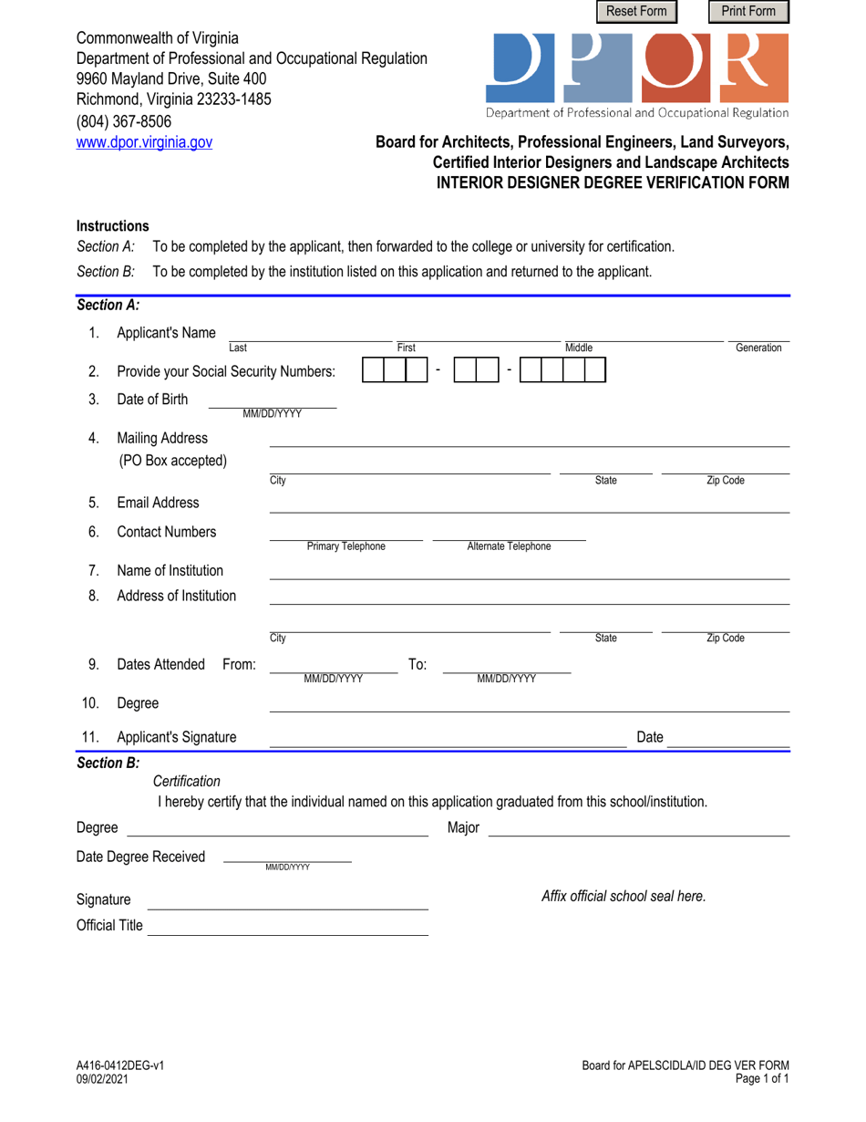 Form A416-0412DEG - Fill Out, Sign Online and Download Fillable PDF ...