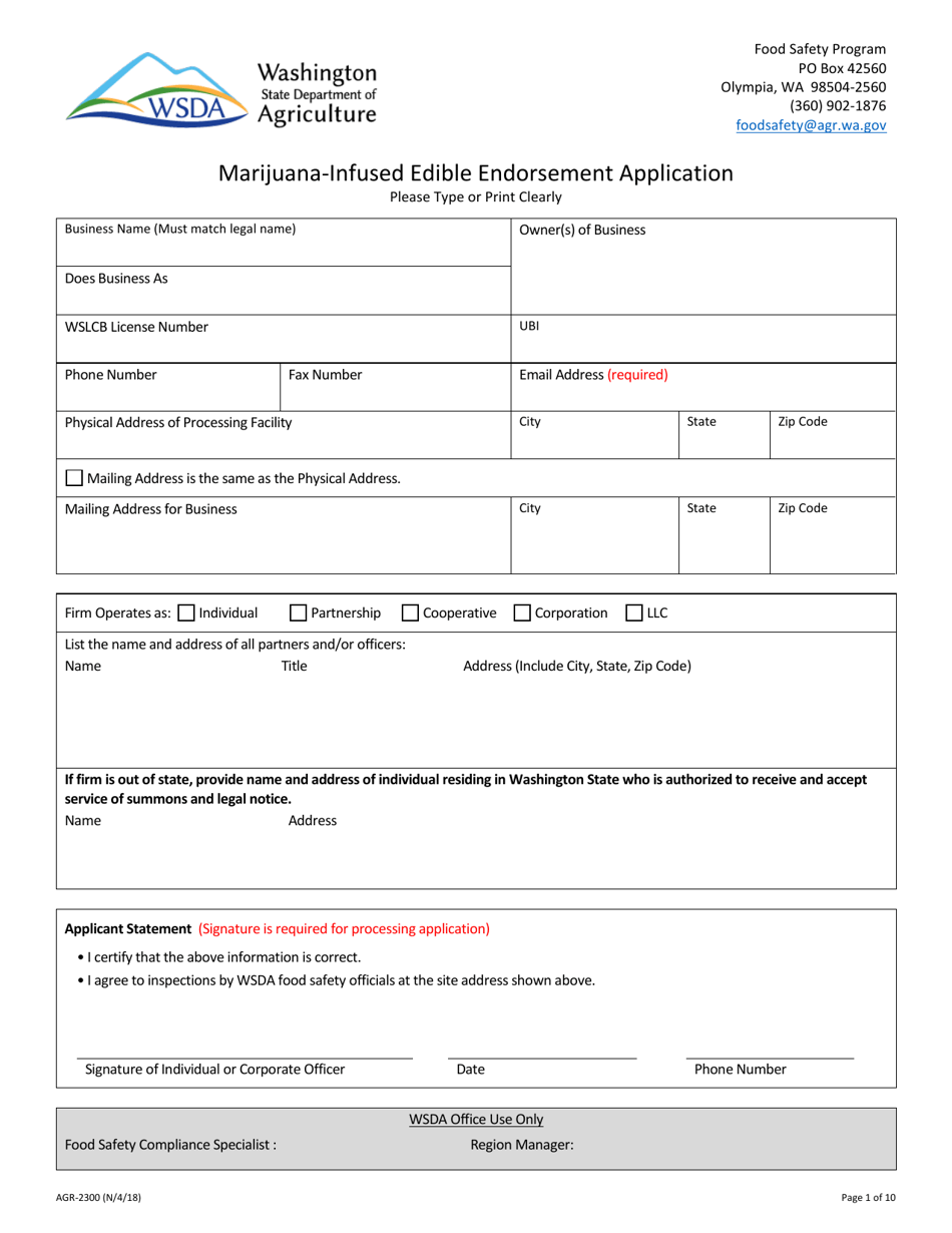 AGR Form 2300 - Fill Out, Sign Online and Download Fillable PDF ...
