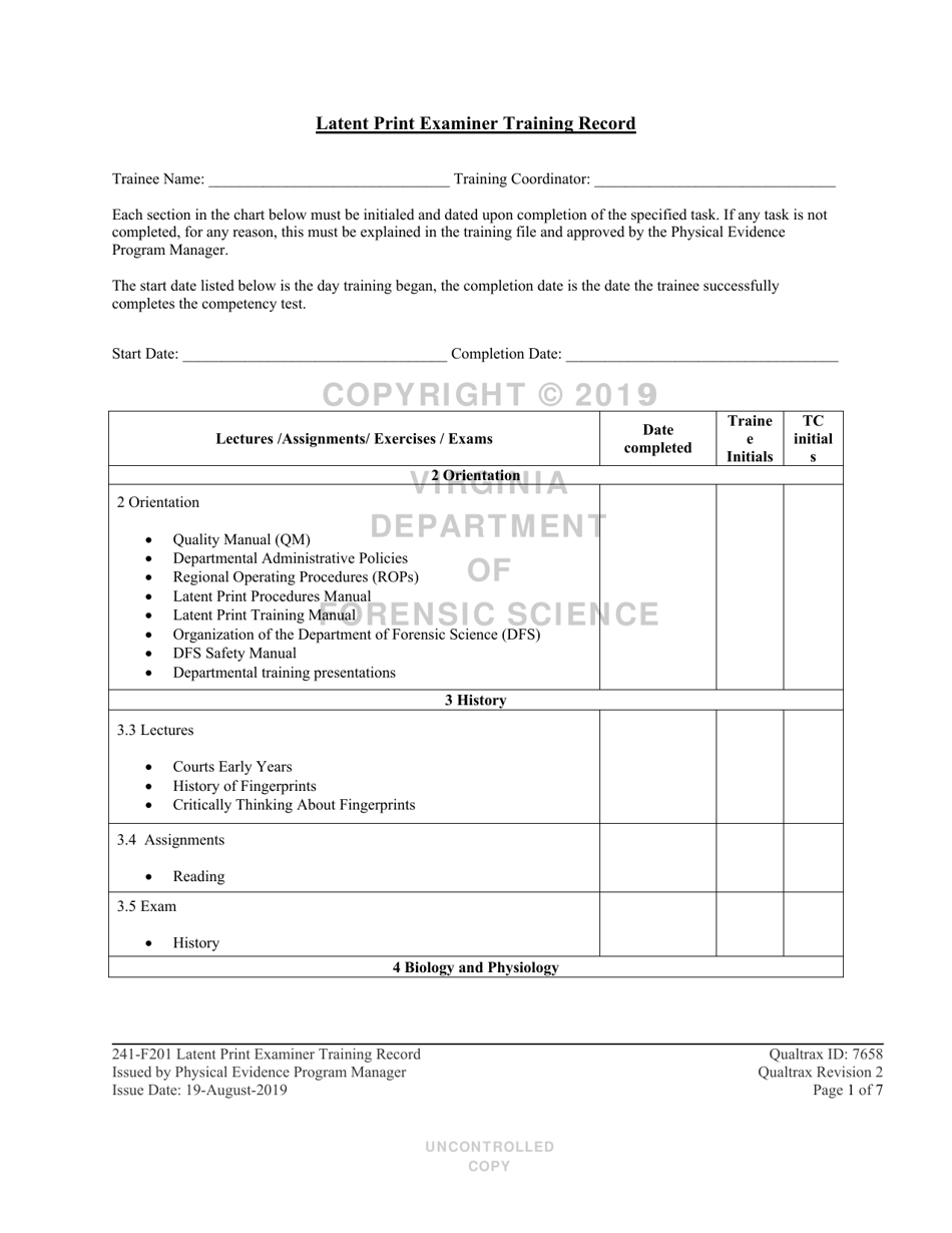 DFS Form 241-F201 - Fill Out, Sign Online and Download Printable PDF ...