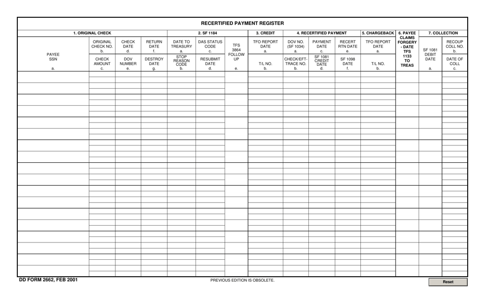 DD Form 2662 - Fill Out, Sign Online and Download Fillable PDF ...