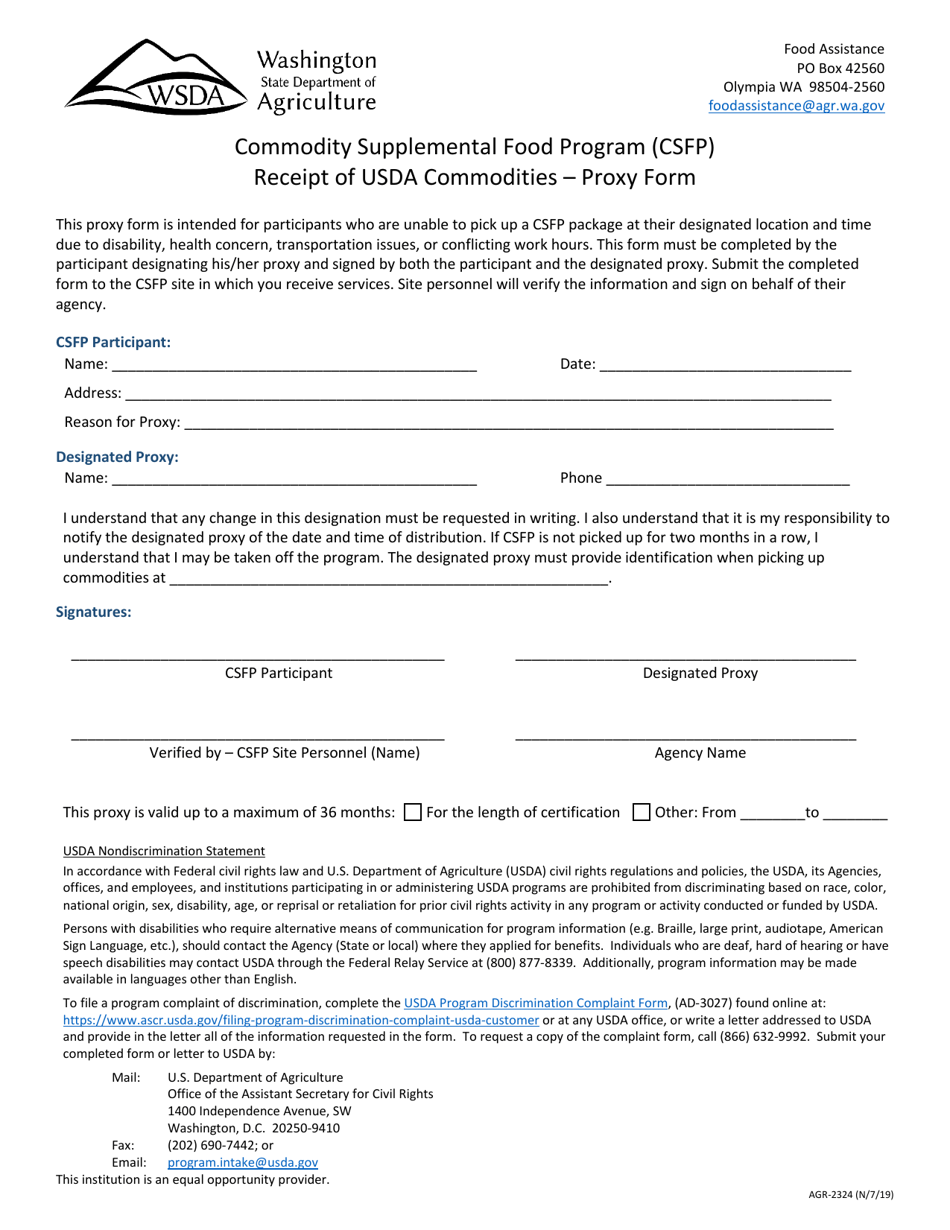 AGR Form 2324 - Fill Out, Sign Online and Download Fillable PDF ...