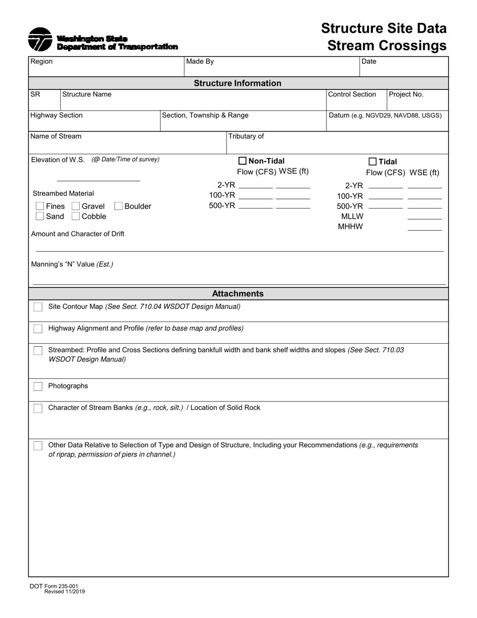 DOT Form 235-001 - Fill Out, Sign Online and Download Fillable PDF ...