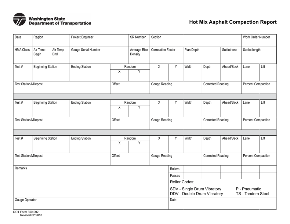 DOT Form 350-092 - Fill Out, Sign Online and Download Fillable PDF ...