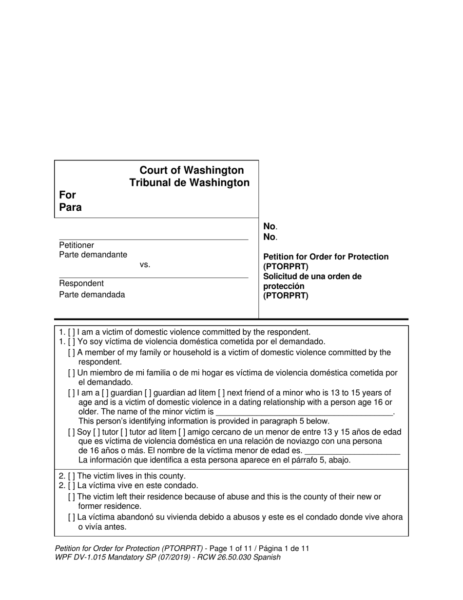 Form WPF DV-1.015 - Fill Out, Sign Online and Download Printable PDF ...
