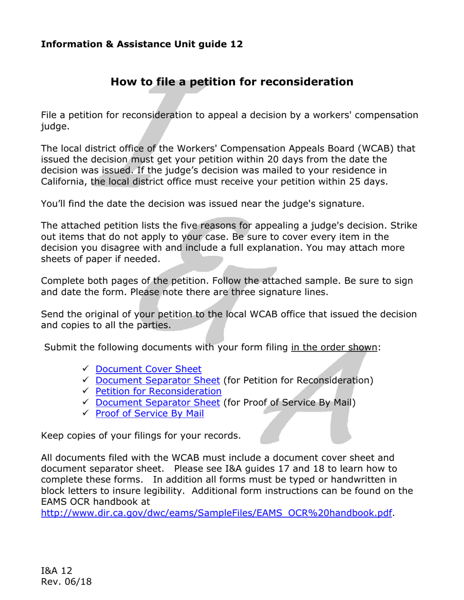 Form I&A12 - Fill Out, Sign Online and Download Printable PDF ...