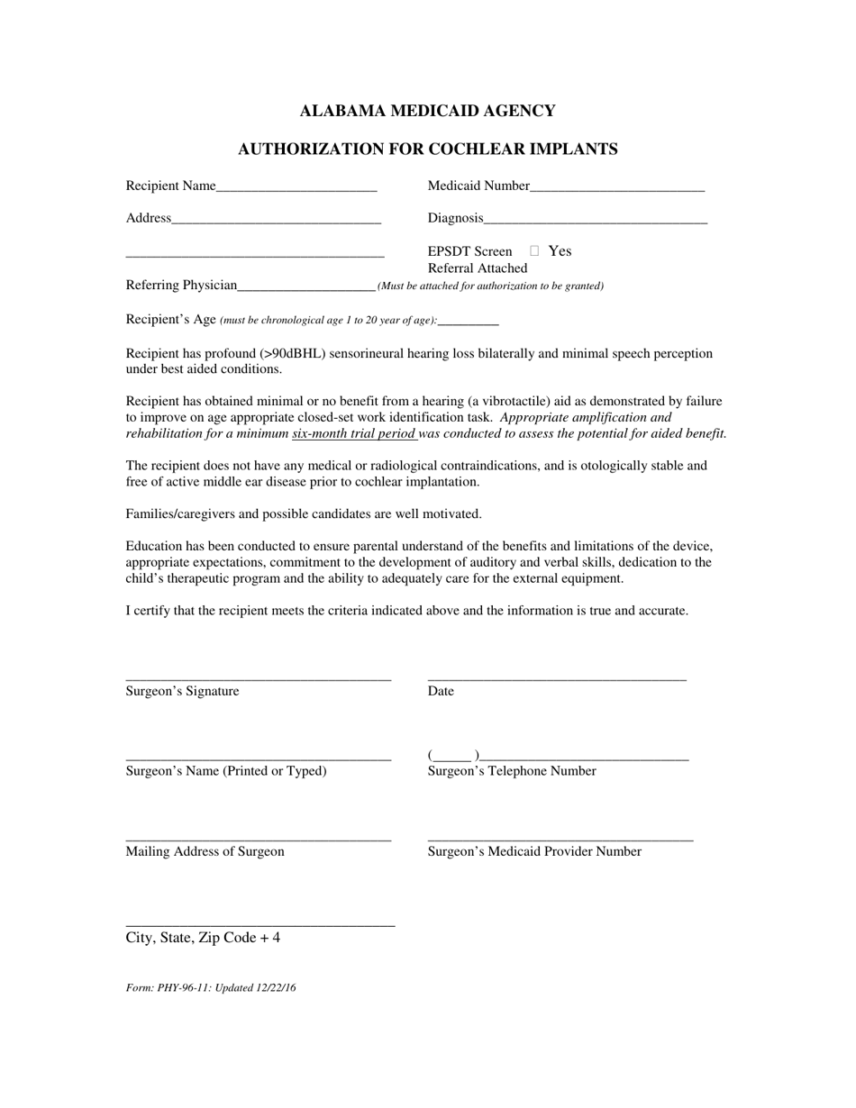 Form PHY-96-11 - Fill Out, Sign Online and Download Printable PDF ...