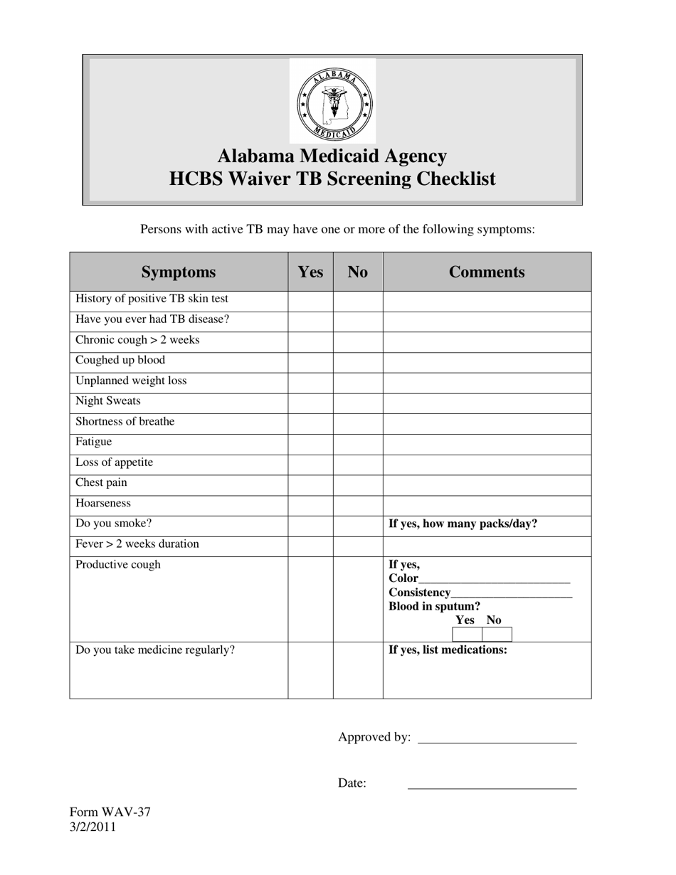 Form WAV-37 - Fill Out, Sign Online and Download Printable PDF, Alabama ...