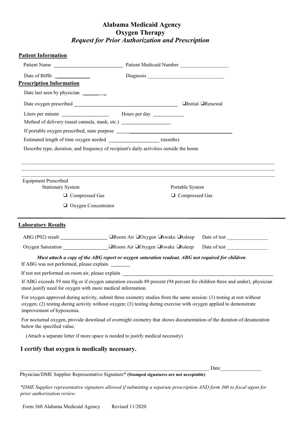 Form 360 - Fill Out, Sign Online and Download Printable PDF, Alabama ...