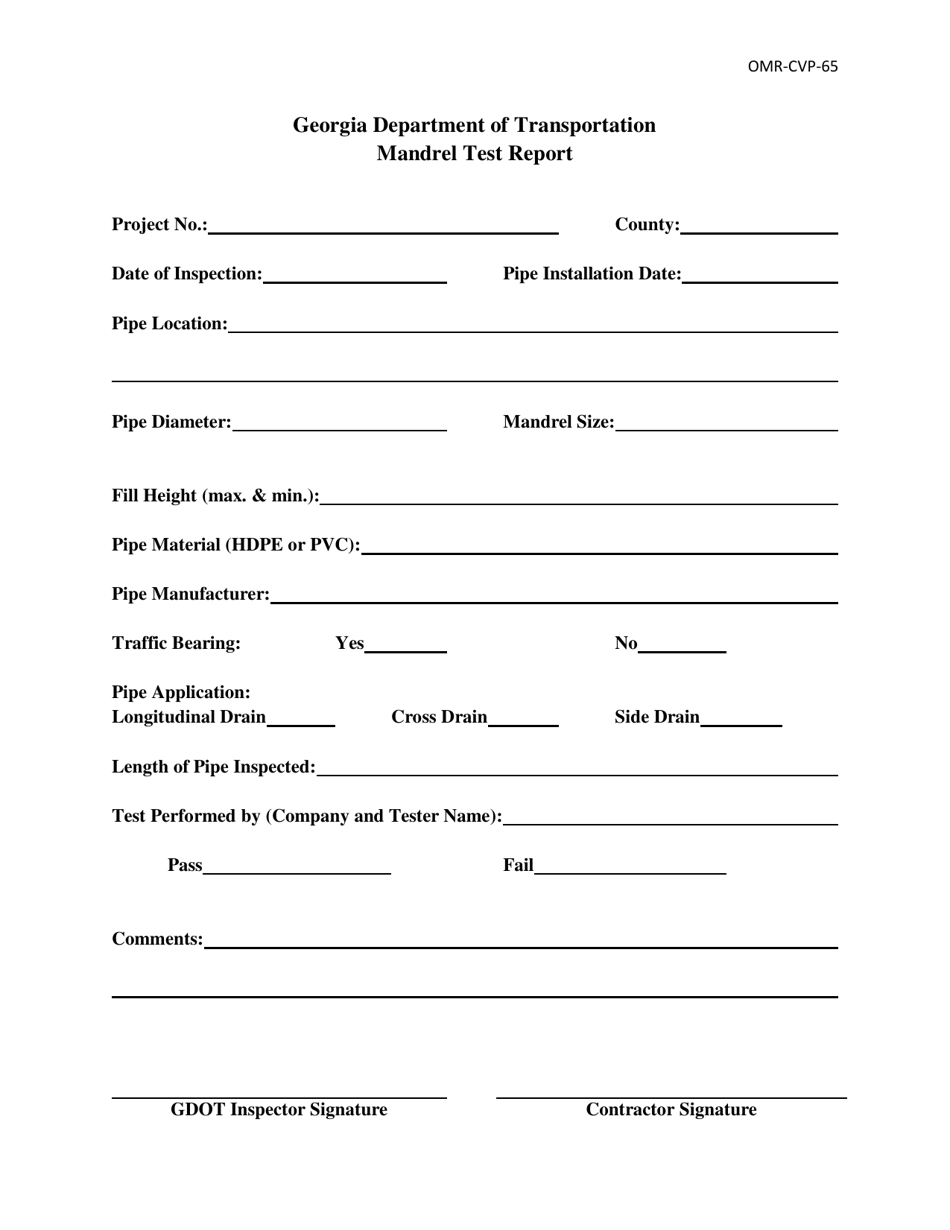 Form OMR-CVP-65 - Fill Out, Sign Online and Download Printable PDF ...