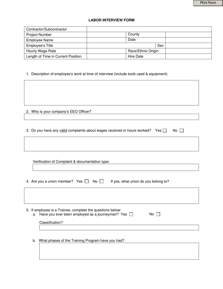 Georgia (United States) Labor Interview Form - Fill Out, Sign Online ...