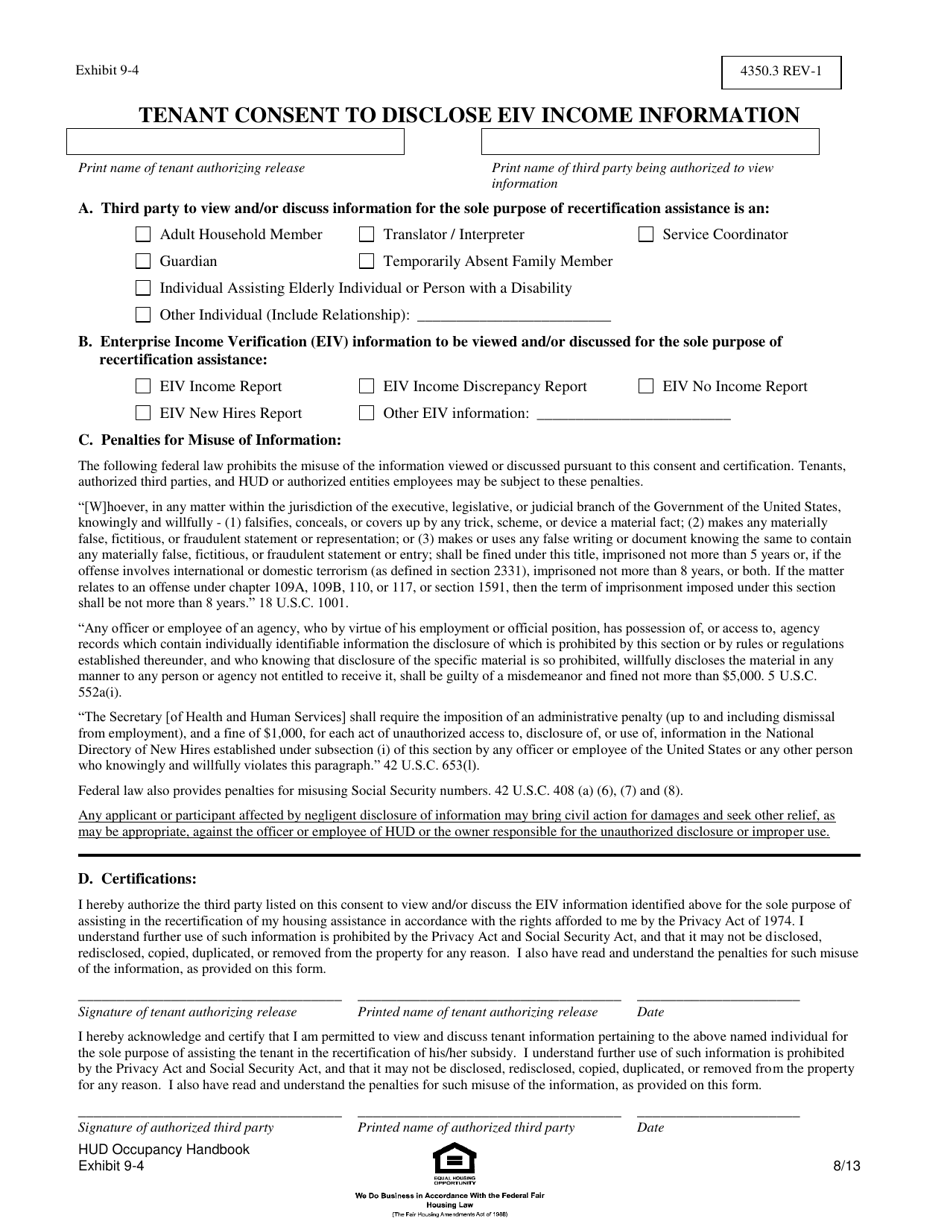 Tenant Consent to Disclose Eiv Income Information - Fill Out, Sign ...
