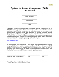 Georgia (United States) System for Award Management (Sam) Certification ...