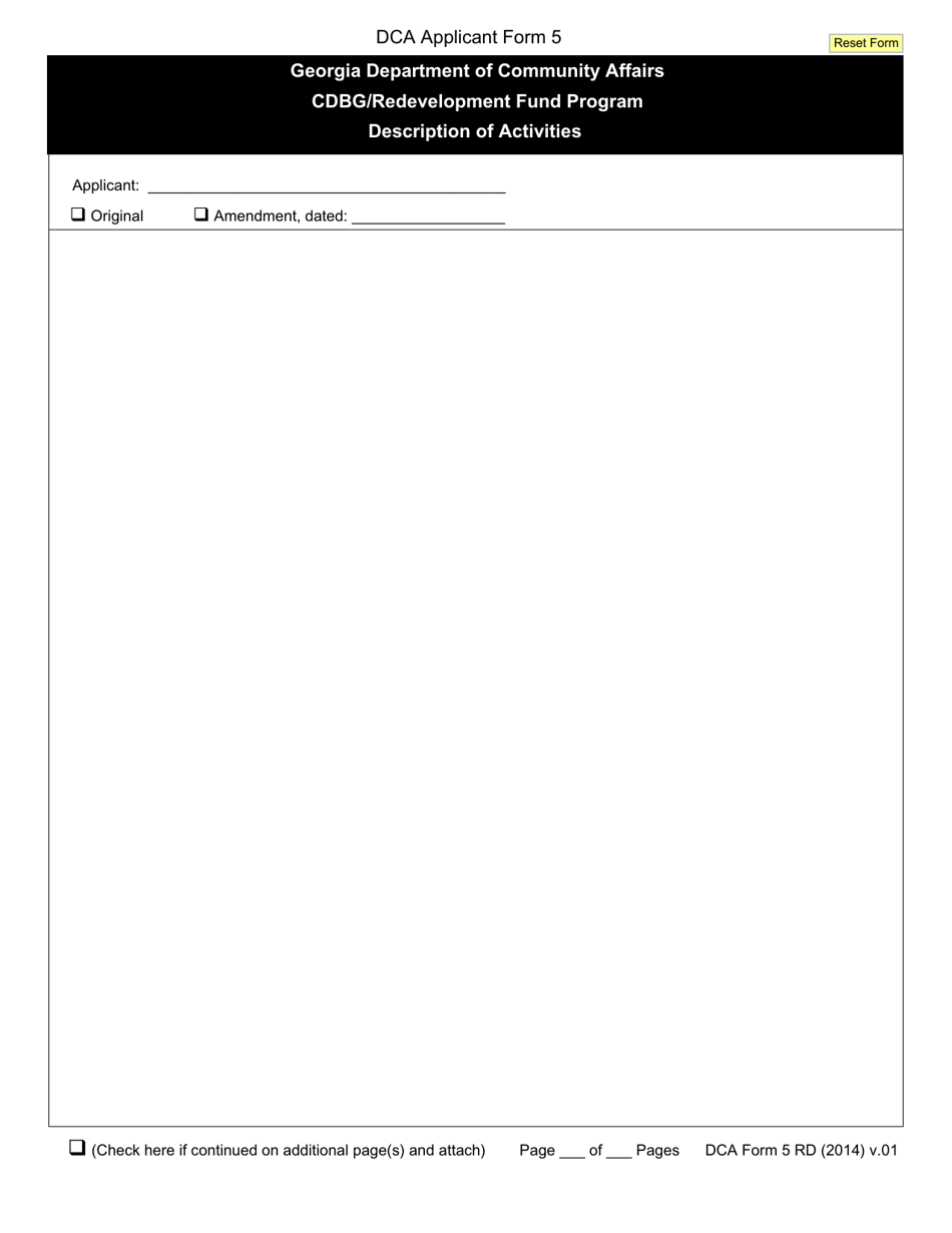 DCA Form 5 RD - Fill Out, Sign Online and Download Fillable PDF ...