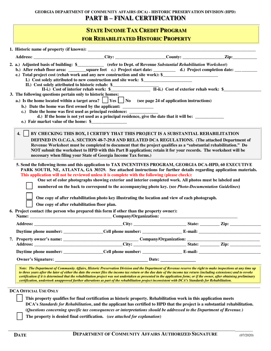 Georgia (United States) Final Certification - State Income Tax Credit ...