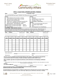 Georgia (United States) Notice of Health & Safety Form Download ...
