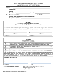 Texas Merp Certification and Authorization Form - Fill Out, Sign Online ...