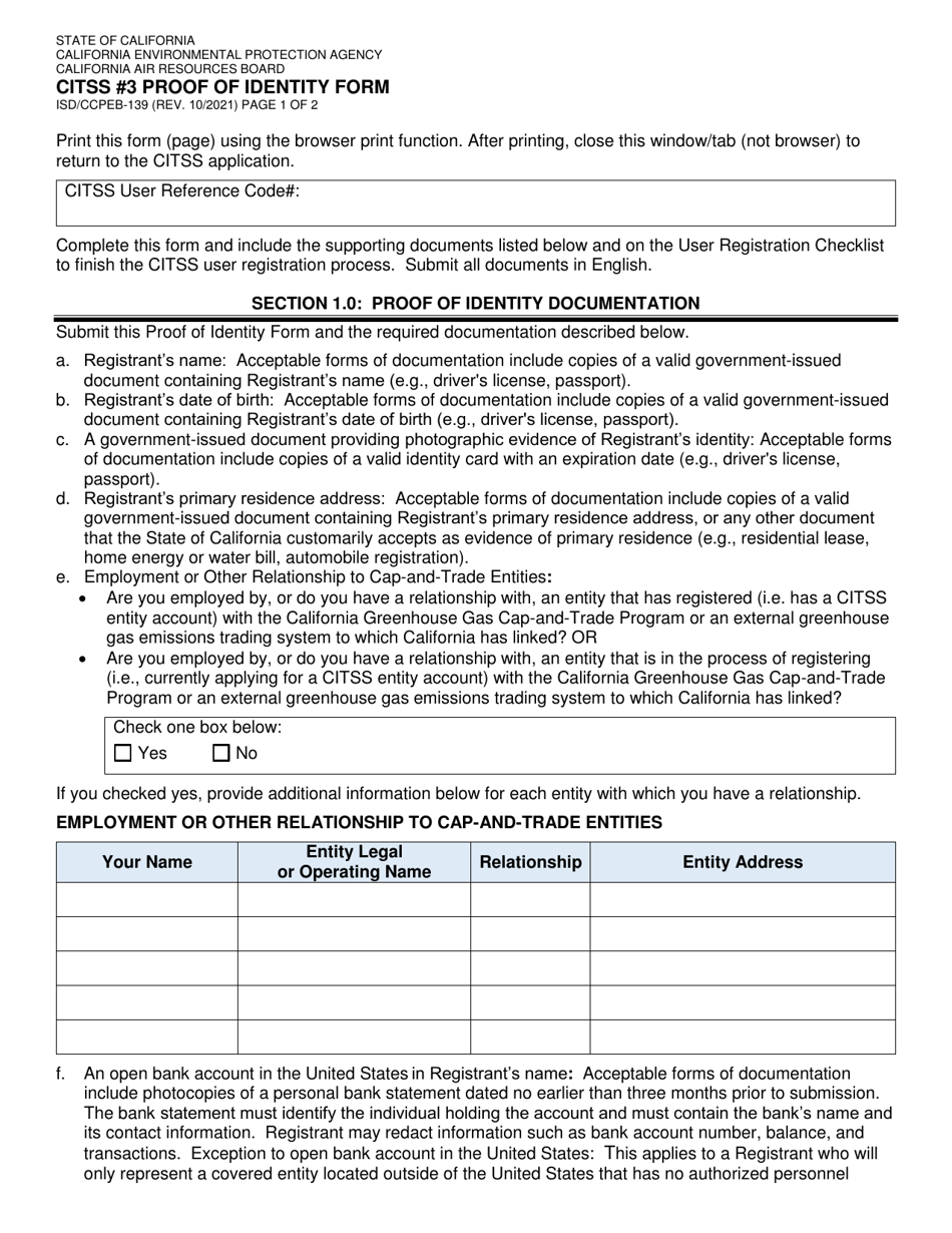 Form ISD/CCPEB-139 - Fill Out, Sign Online and Download Fillable PDF ...