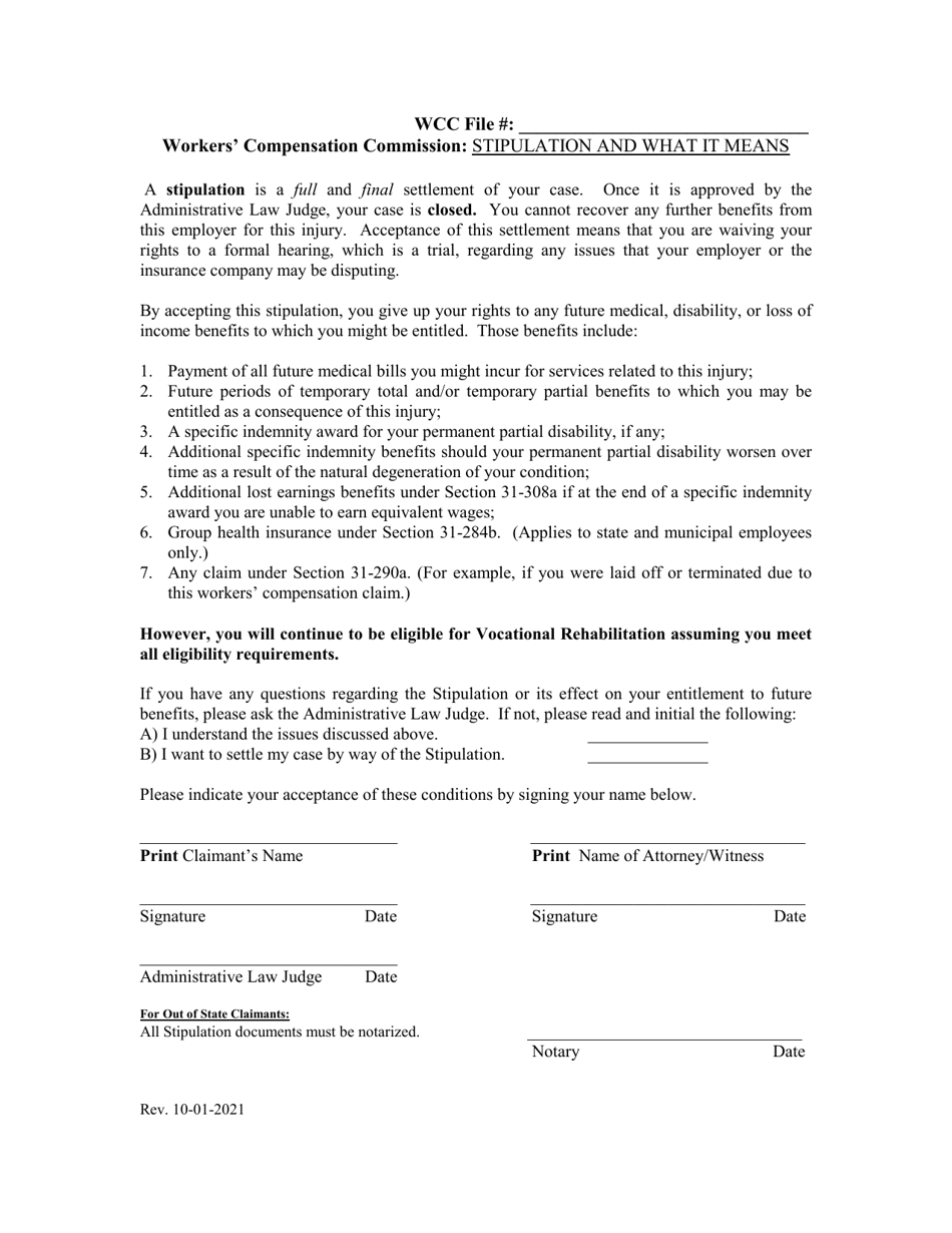 Connecticut Stipulation and What It Means - Fill Out, Sign Online and ...
