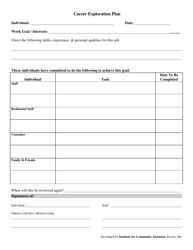 Texas Career Exploration Plan - Fill Out, Sign Online and Download PDF ...