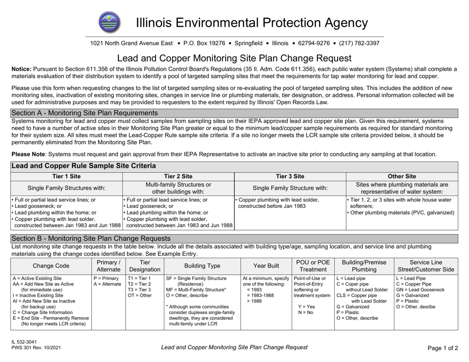 Form IL532-3041 (PWS301) Download Fillable PDF or Fill Online Lead and ...