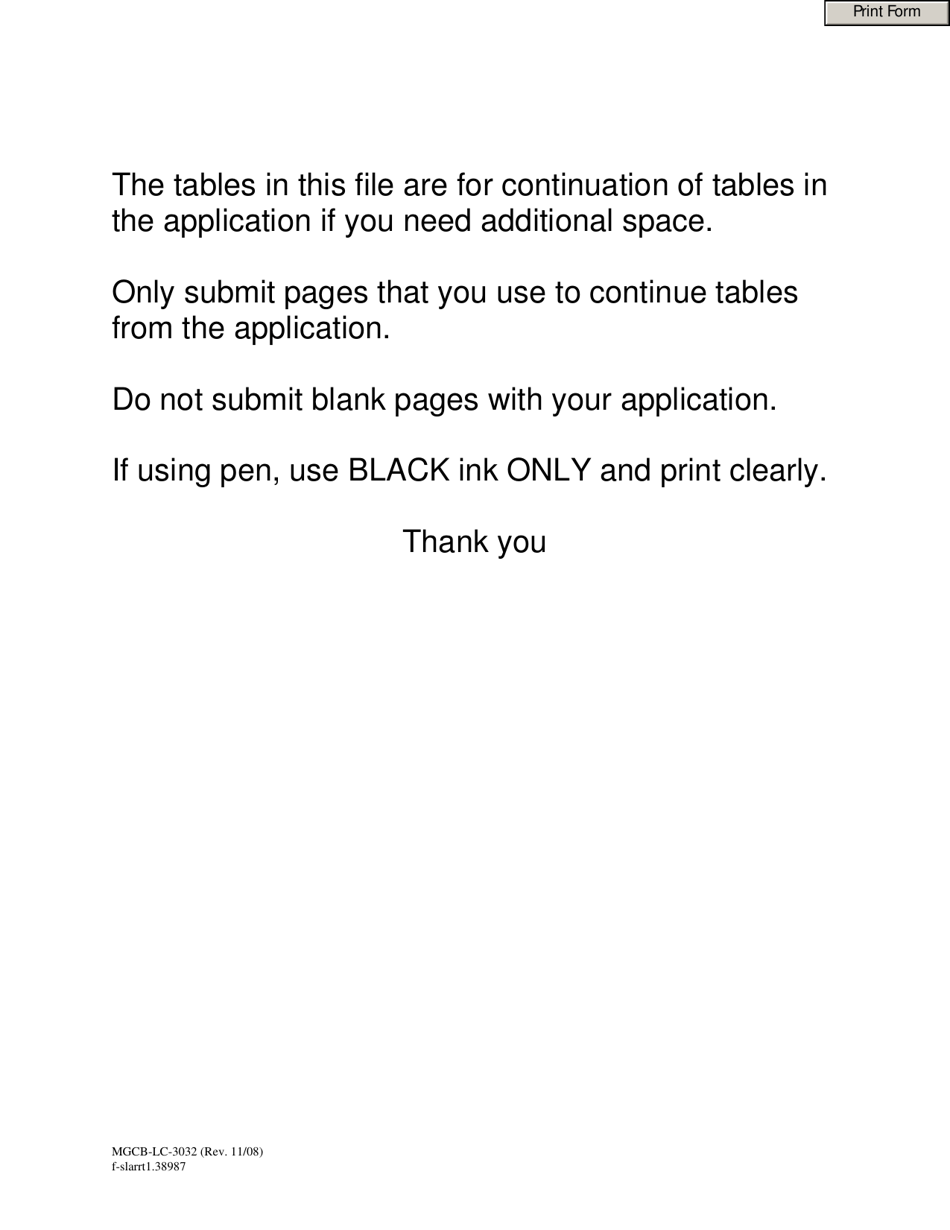 Form MGCB-LC-3032 - Fill Out, Sign Online and Download Fillable PDF ...