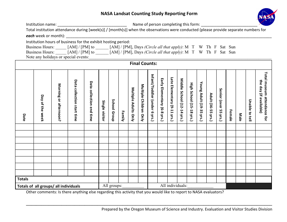 Counting Study Reporting Form - Fill Out, Sign Online and Download PDF ...