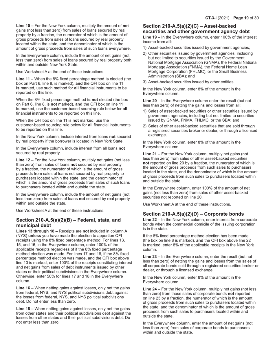 Download Instructions for Form CT-3 General Business Corporation ...