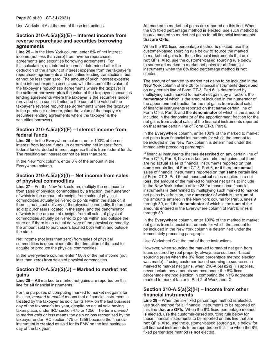 Download Instructions for Form CT-3 General Business Corporation ...