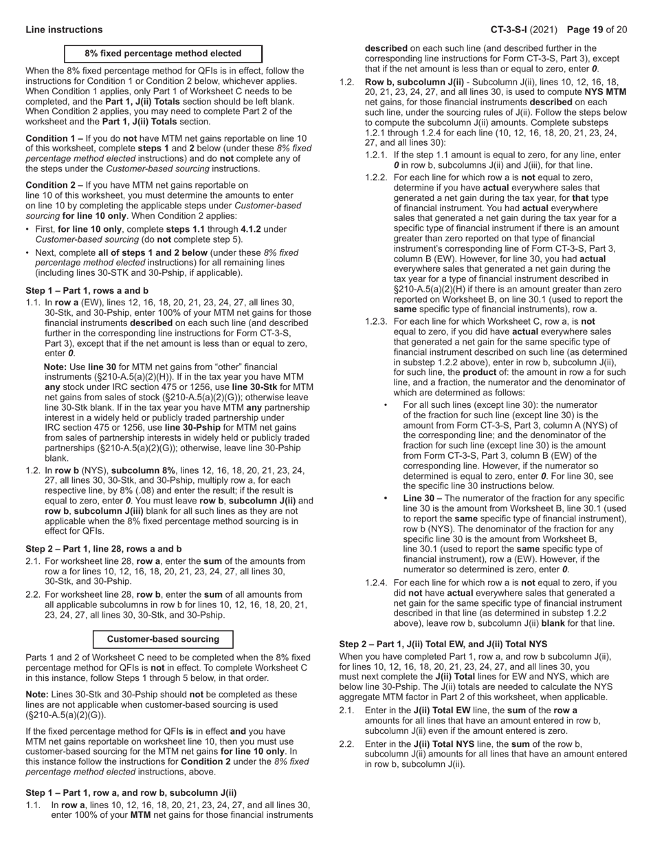 Download Instructions for Form CT-3-S New York S Corporation Franchise ...