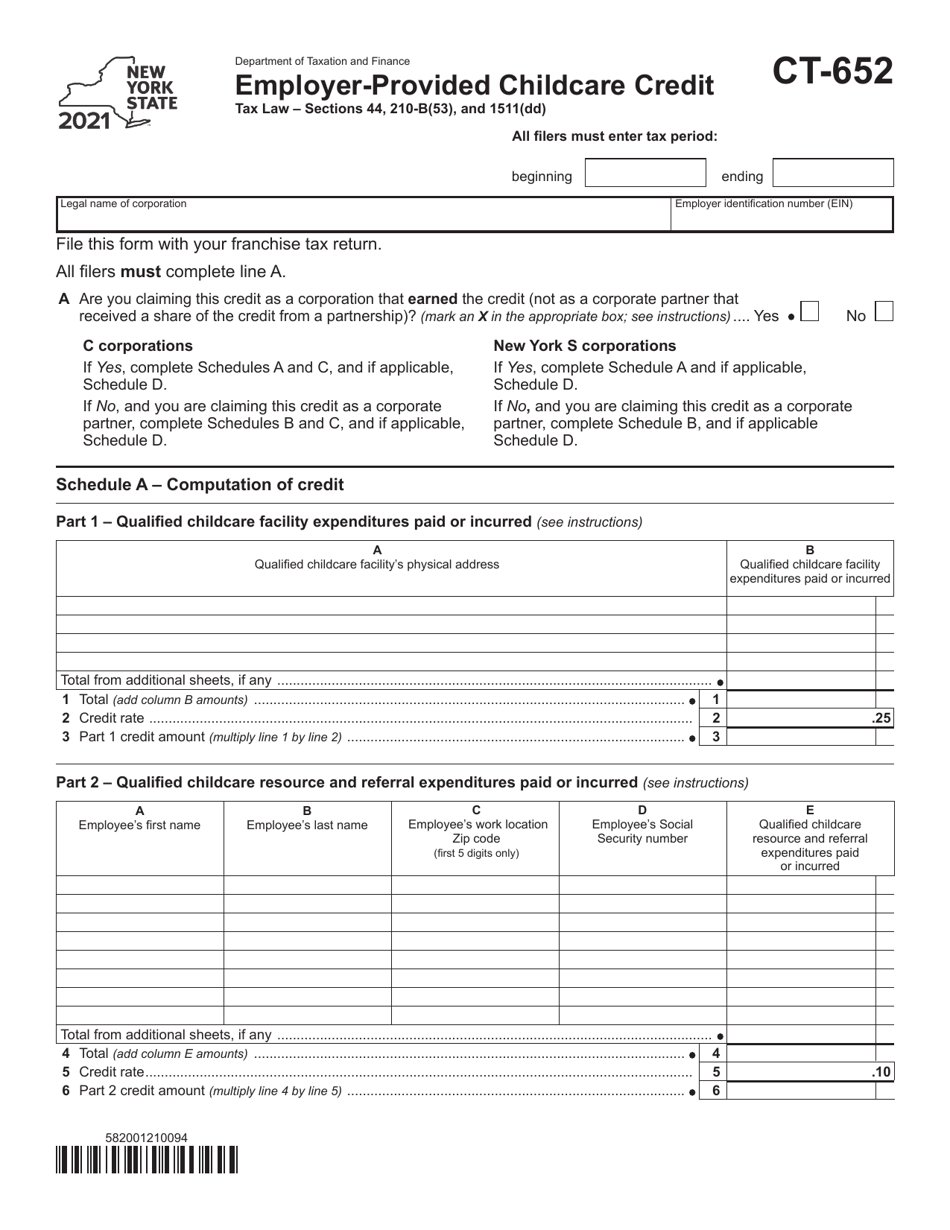 Form CT-652 - 2021 - Fill Out, Sign Online and Download Printable PDF ...