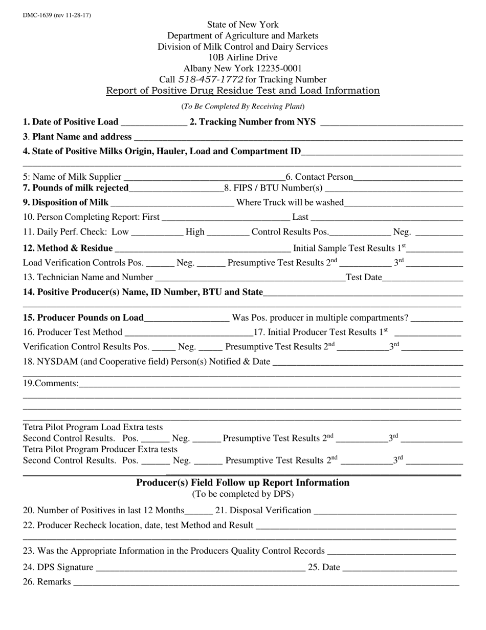 Form DMC-1639 - Fill Out, Sign Online and Download Fillable PDF, New ...