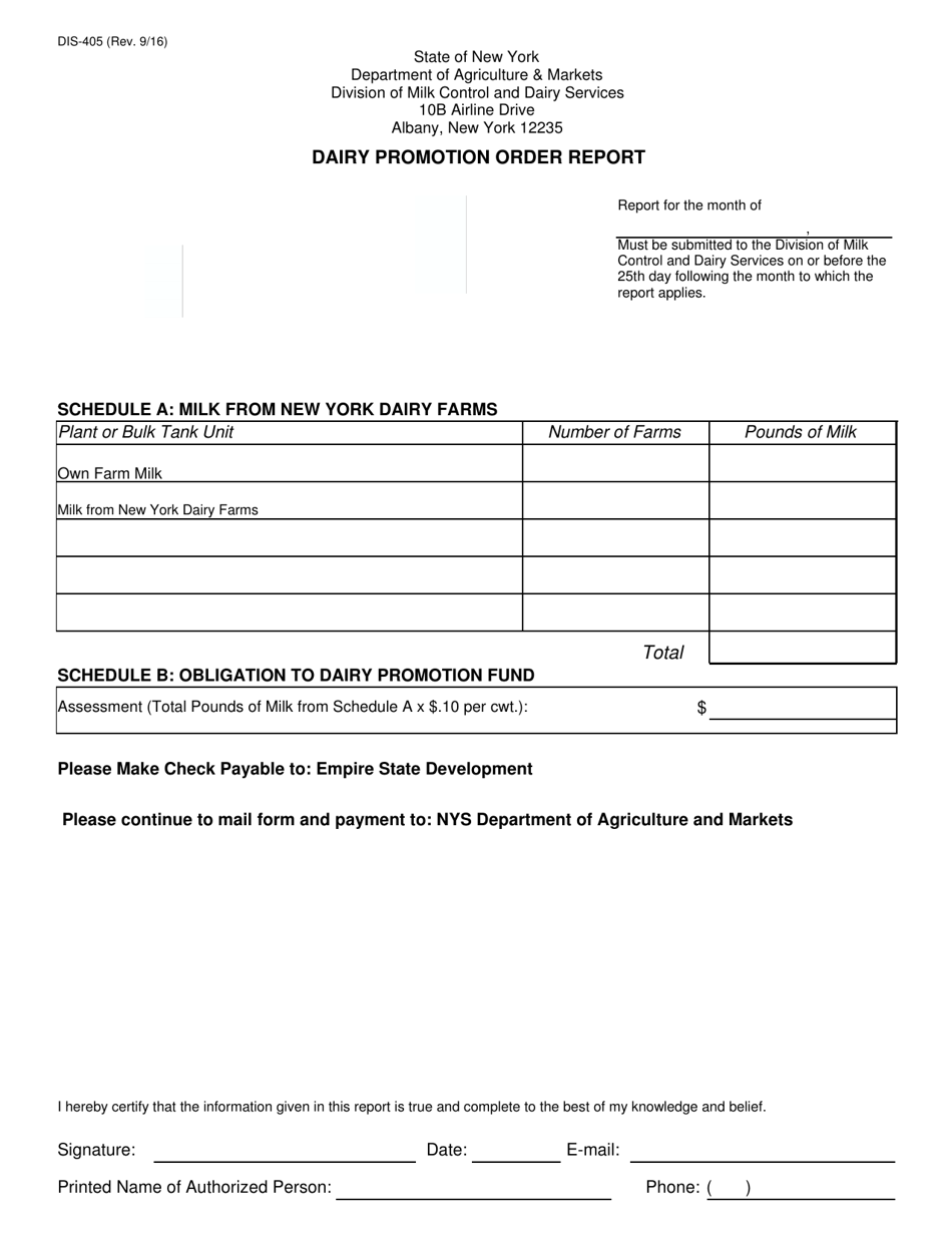 Form Dis-405 - Fill Out, Sign Online and Download Printable PDF, New ...